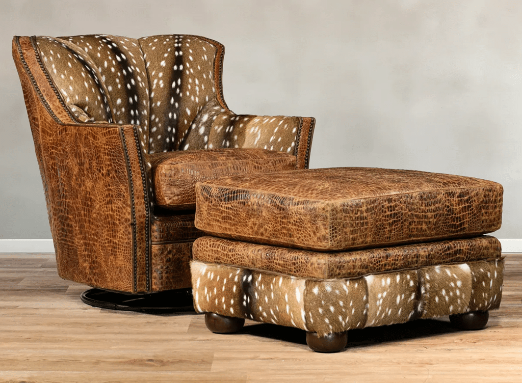 Sierra Croc Chisum Axis Swivel Glider - Western Traditions Furniture
